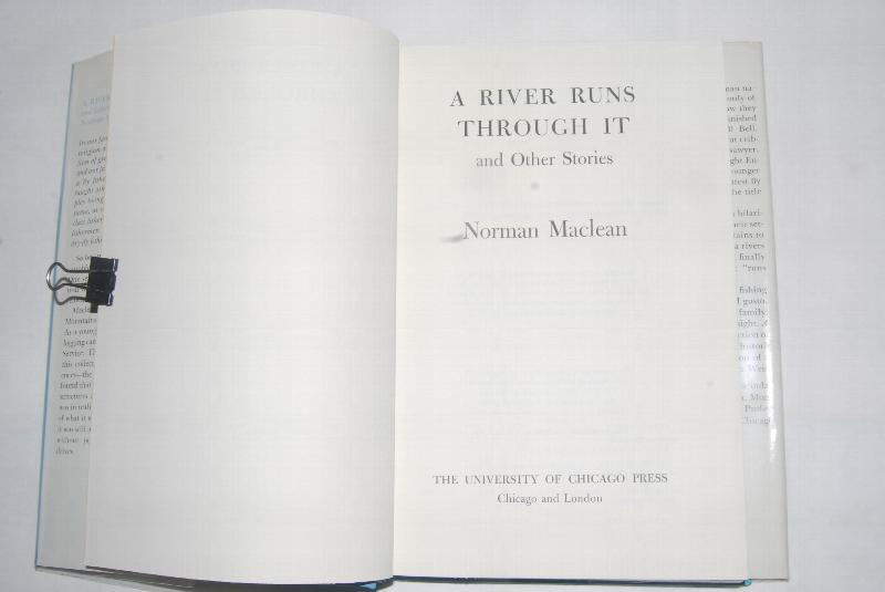 A RIVER RUNS THROUGH IT and Other Stories. 8vo. Illus. Chicago & London ...